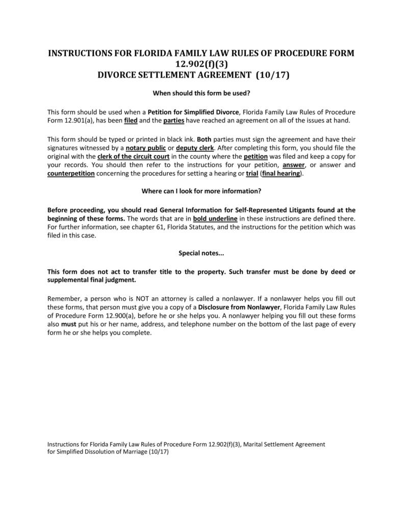 42 Printable Divorce Agreement Templates [Word]