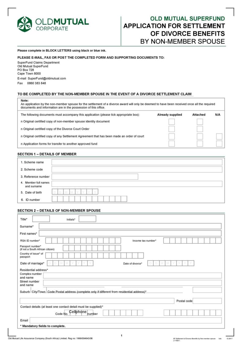 42 Printable Divorce Agreement Templates [Word]