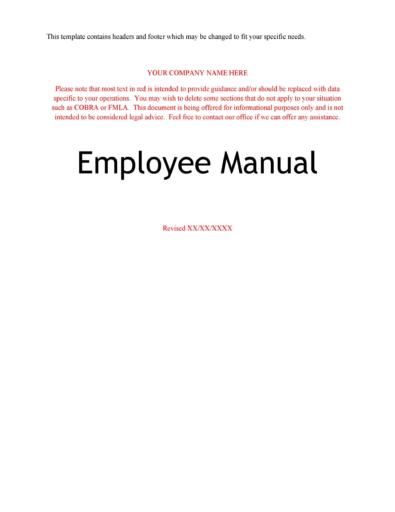42 Best Employee Handbook Templates & Examples ᐅ TemplateLab
