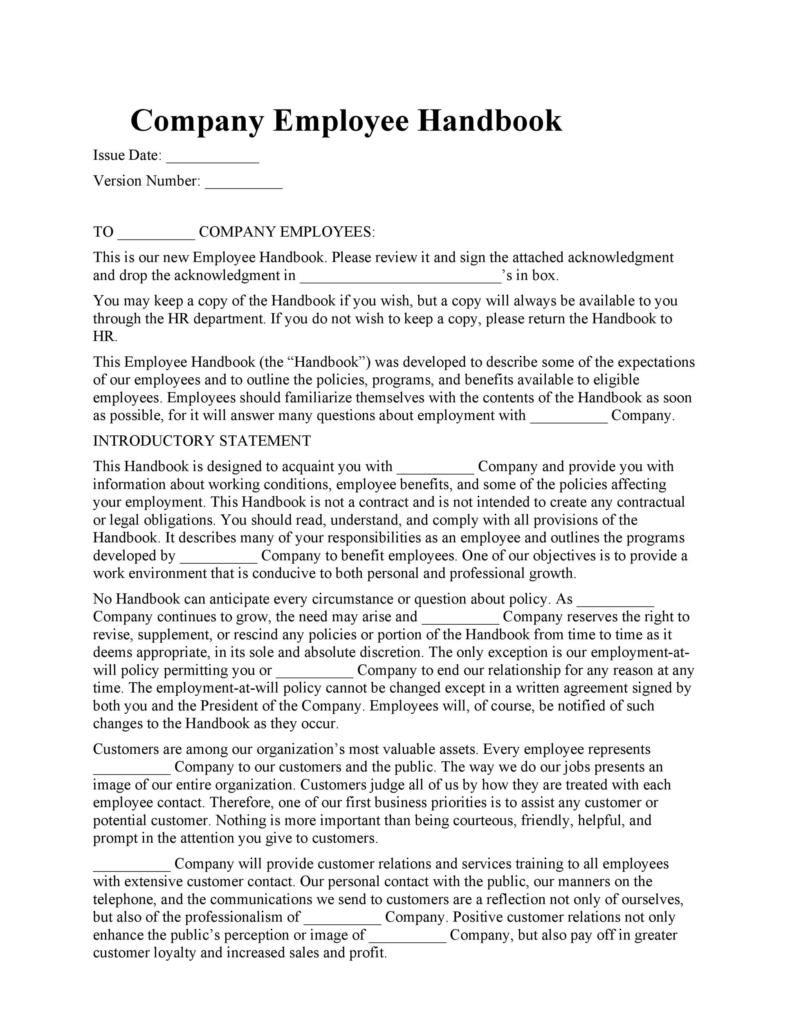 42 Best Employee Handbook Templates & Examples ᐅ TemplateLab