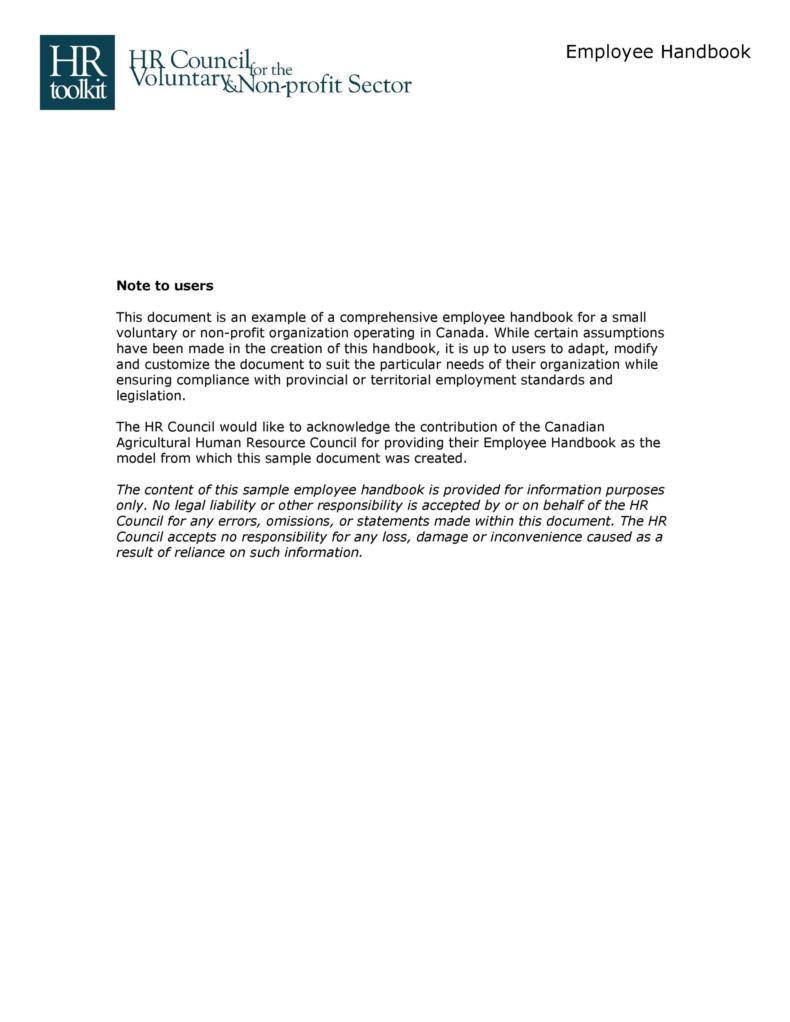 42 Best Employee Handbook Templates & Examples ᐅ TemplateLab