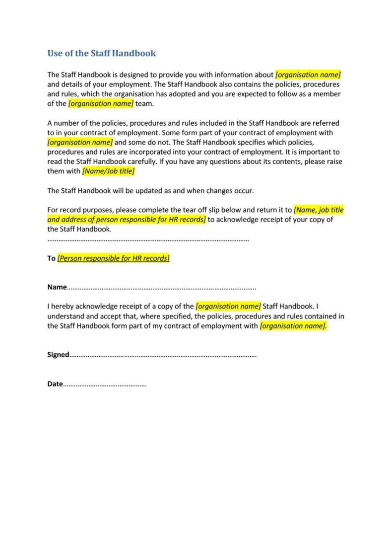 42 Best Employee Handbook Templates & Examples ᐅ TemplateLab