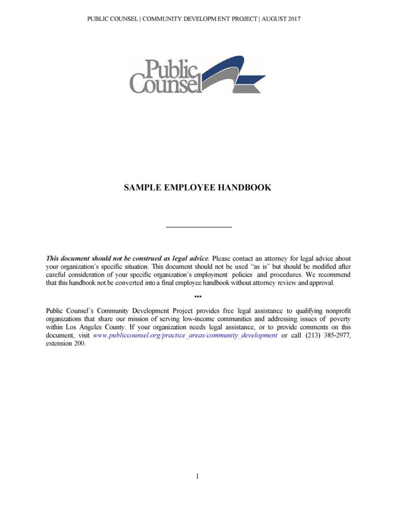 42 Best Employee Handbook Templates & Examples ᐅ TemplateLab