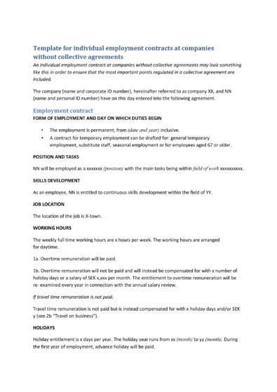 50 Ready-to-use Employment Contracts (Samples & Templates) ᐅ