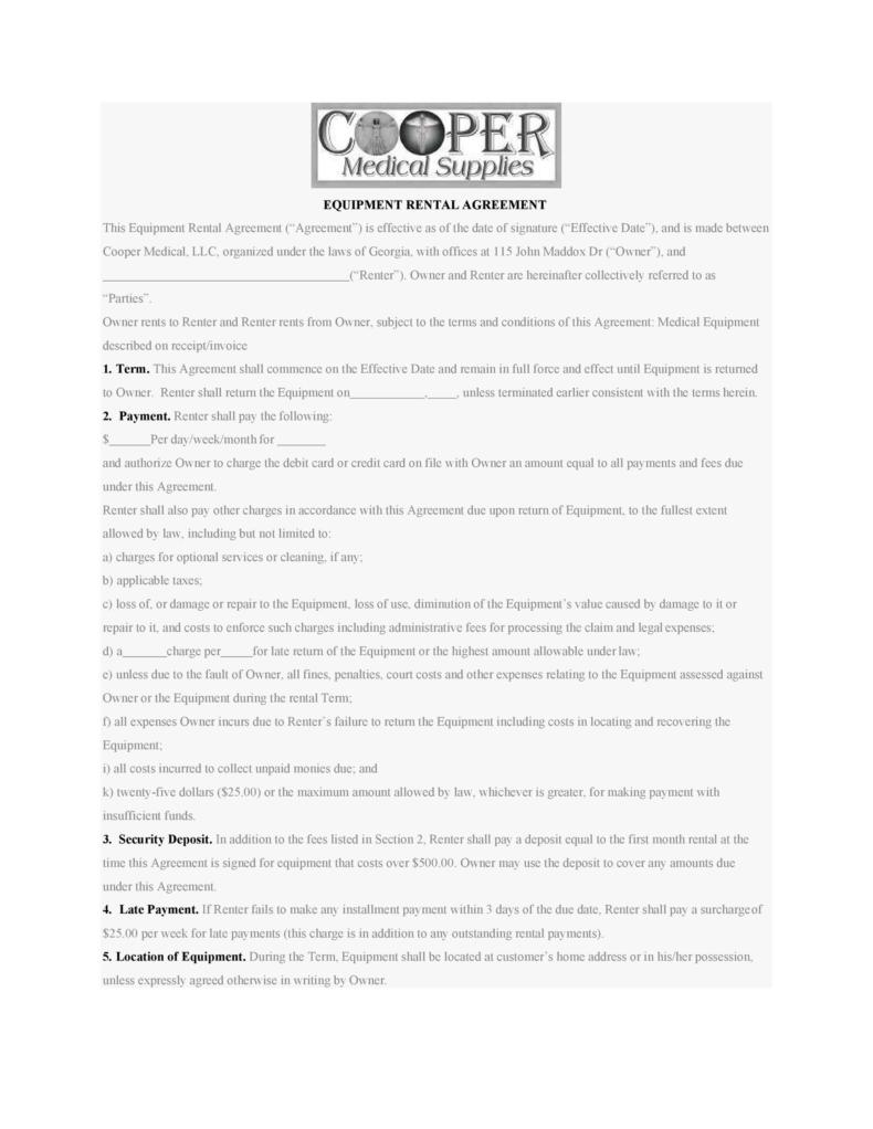 44 Simple Equipment Lease Agreement Templates [Word, PDF]