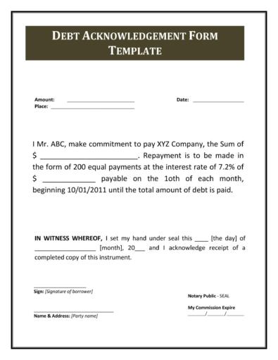 41 Free IOU Templates (I Owe You) ᐅ TemplateLab