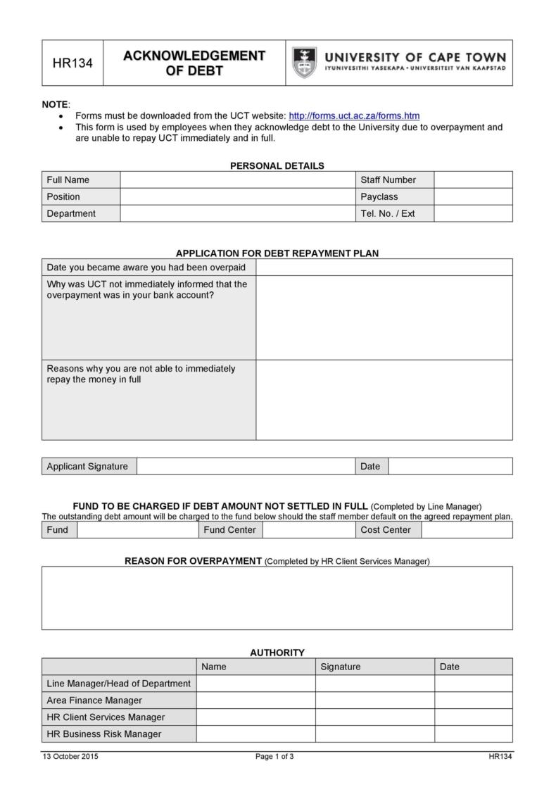 41 Free IOU Templates (I Owe You) ᐅ TemplateLab