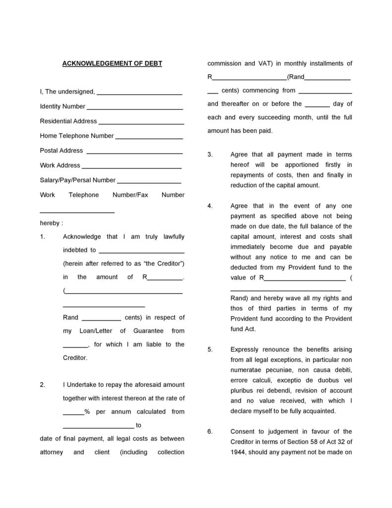 41 Free IOU Templates (I Owe You) ᐅ TemplateLab