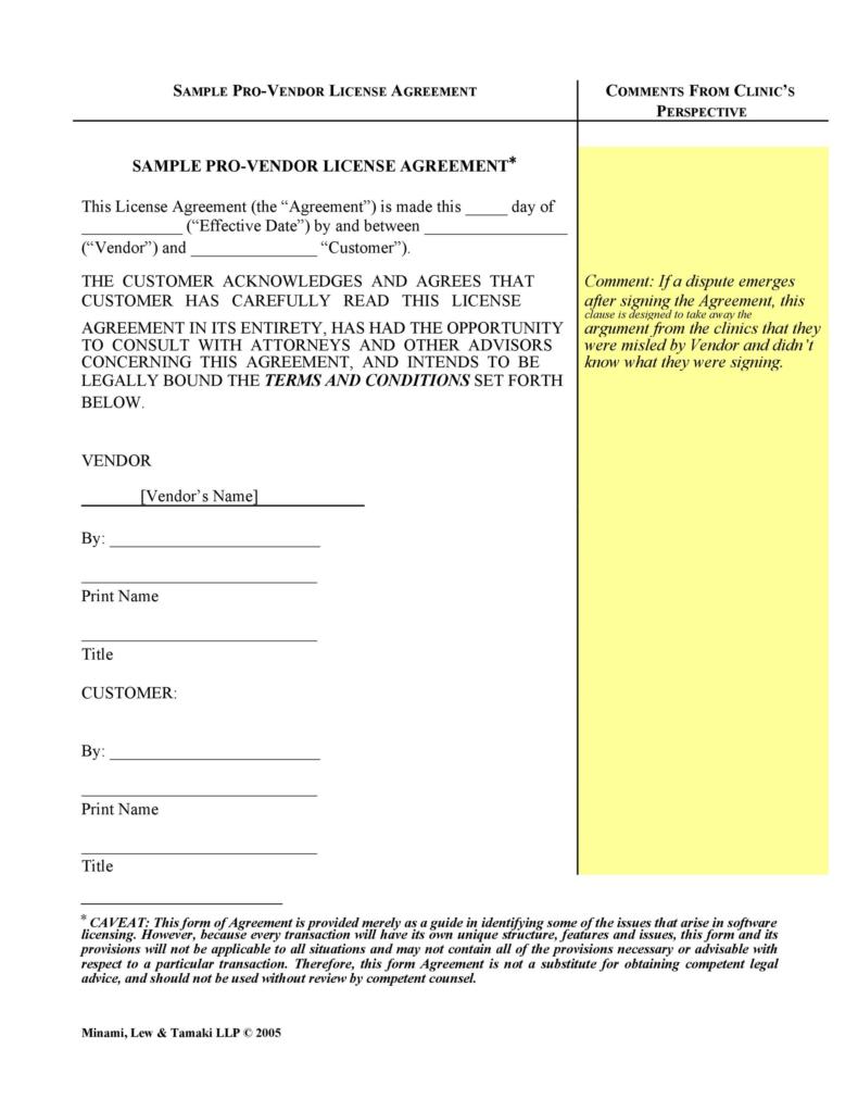 50 Professional License Agreement Templates ᐅ TemplateLab