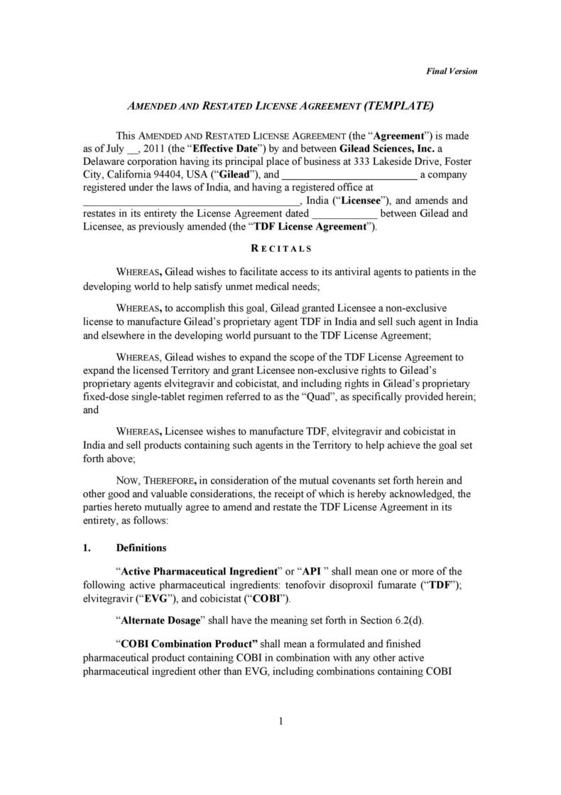 50 Professional License Agreement Templates ᐅ TemplateLab