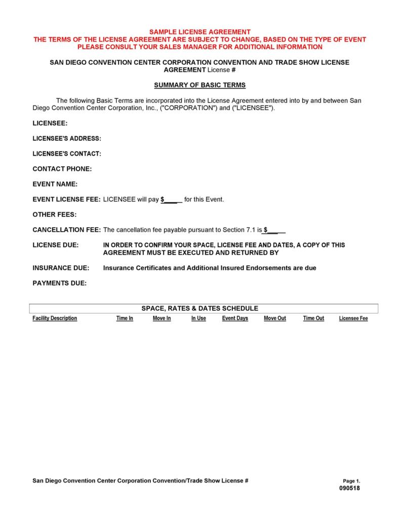 50 Professional License Agreement Templates ᐅ TemplateLab