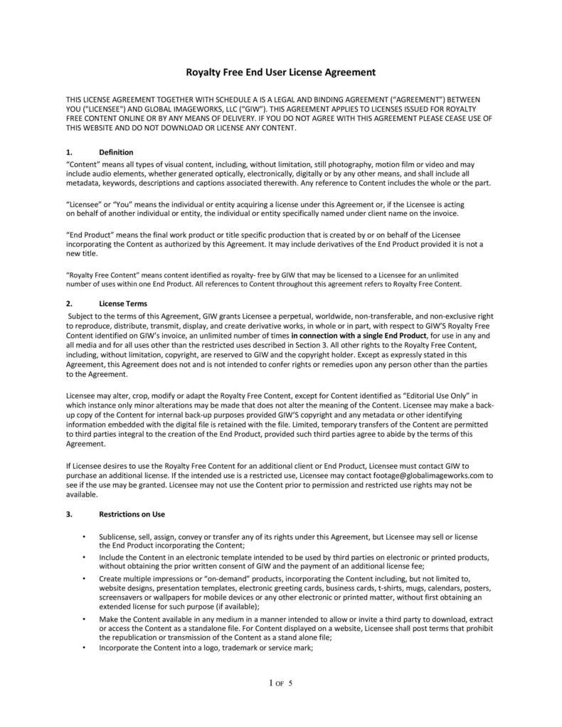 50 Professional License Agreement Templates ᐅ TemplateLab