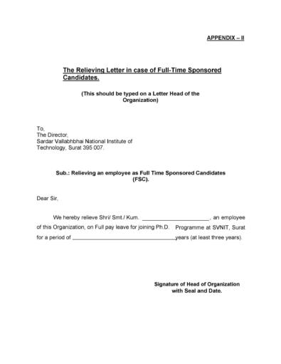 37 Professional Relieving Letters (Free Templates) ᐅ TemplateLab