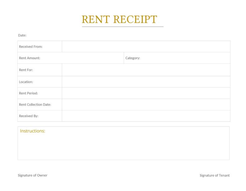 49 Printable Rent Receipts (Free Templates) ᐅ TemplateLab