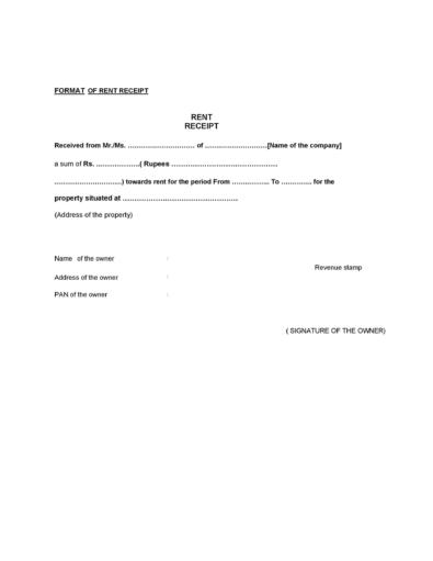 49 Printable Rent Receipts (Free Templates) ᐅ TemplateLab