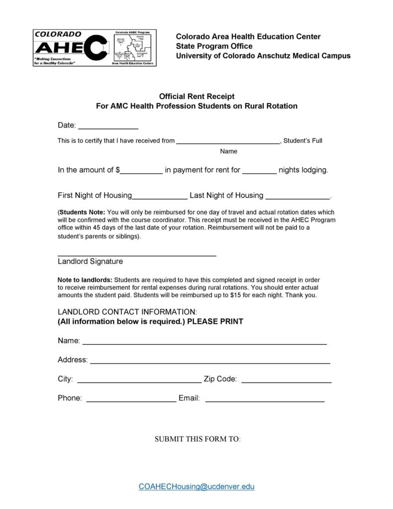 49 Printable Rent Receipts (Free Templates) ᐅ TemplateLab