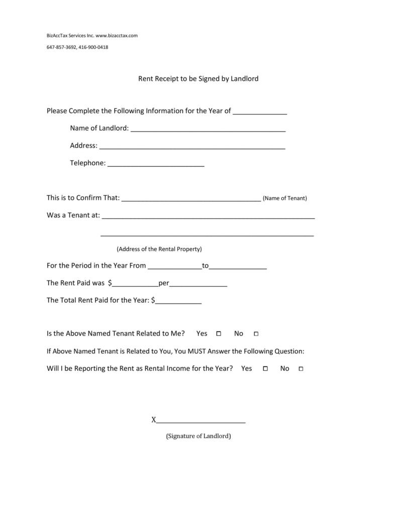 49 Printable Rent Receipts (Free Templates) ᐅ TemplateLab