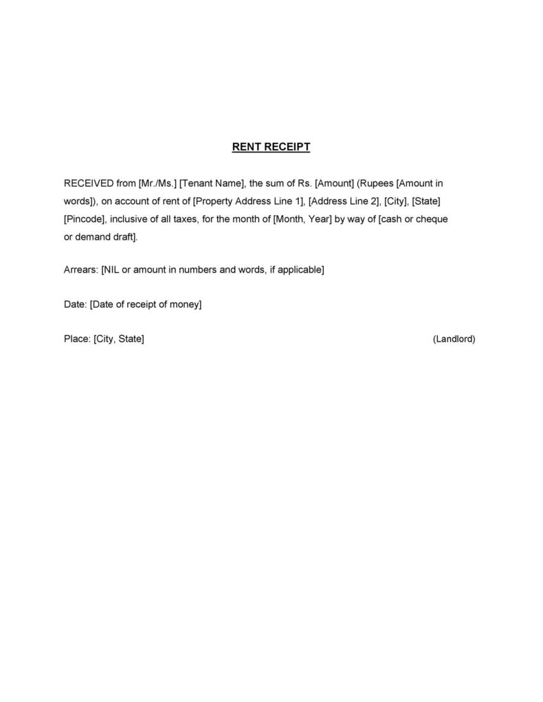 49 Printable Rent Receipts (Free Templates) ᐅ TemplateLab