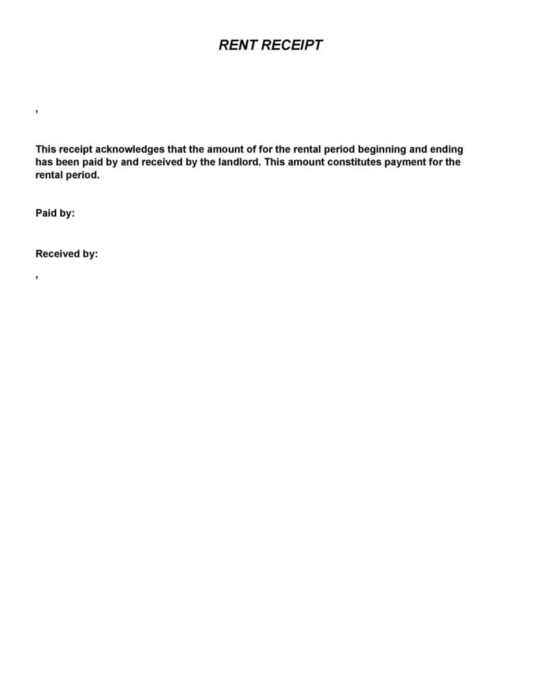 49 Printable Rent Receipts (Free Templates) ᐅ TemplateLab