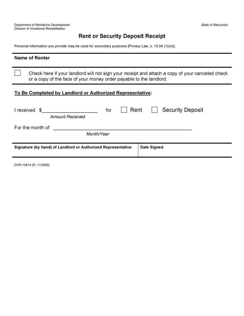 49 Printable Rent Receipts (Free Templates) ᐅ TemplateLab