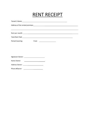 49 Printable Rent Receipts (Free Templates) ᐅ TemplateLab