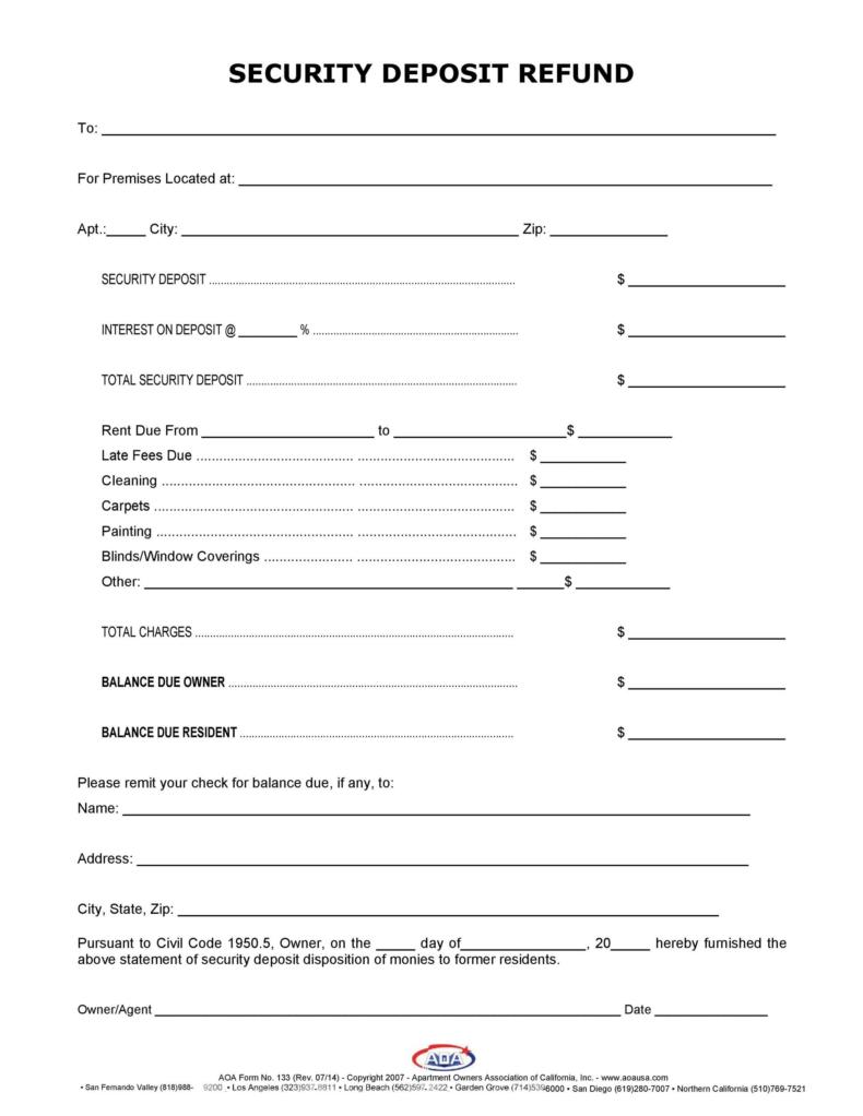 50 Effective Security Deposit Return Letters [MS Word] ᐅ TemplateLab