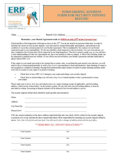 50 Effective Security Deposit Return Letters [MS Word] ᐅ TemplateLab