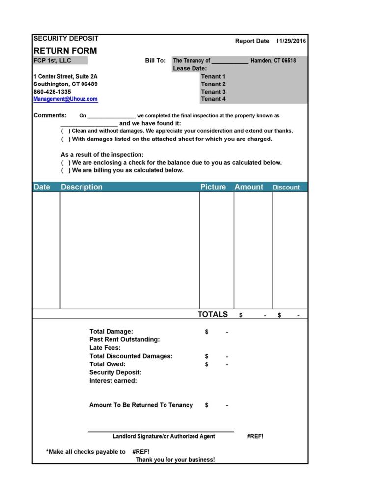 50 Effective Security Deposit Return Letters [MS Word] ᐅ TemplateLab