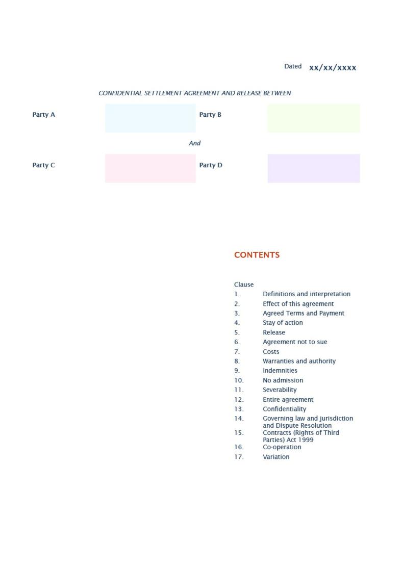 43 Free Settlement Agreement Templates [Divorce/Debt/Employment..]