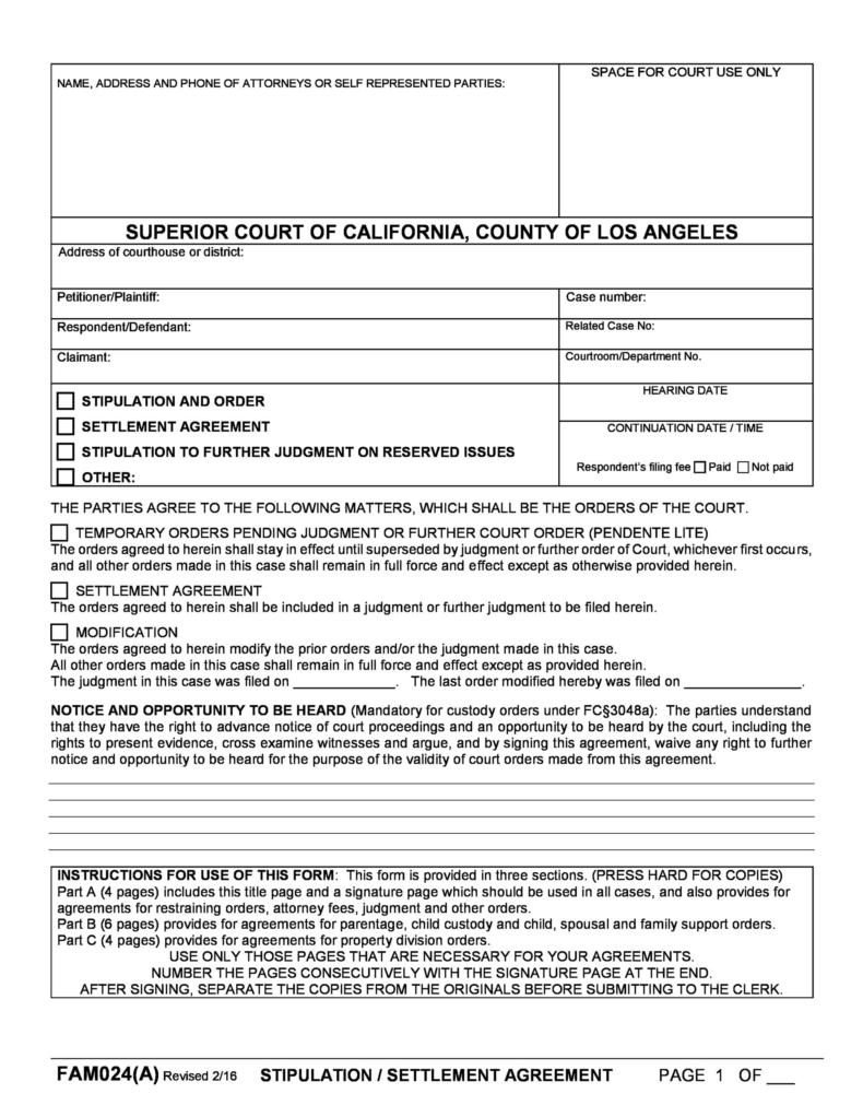 43 Free Settlement Agreement Templates [Divorce/Debt/Employment..]