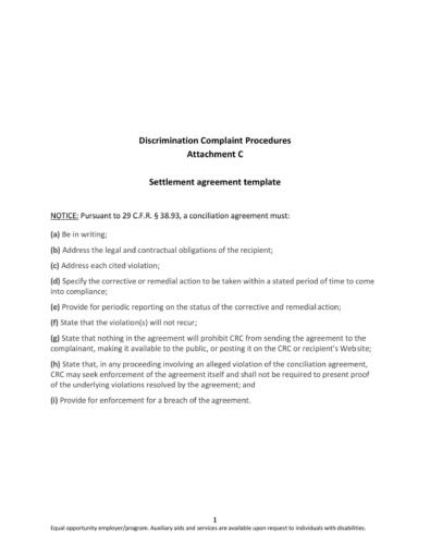 43 Free Settlement Agreement Templates [Divorce/Debt/Employment..]