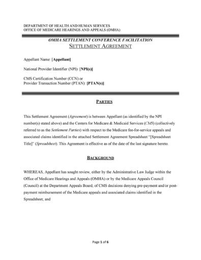 43 Free Settlement Agreement Templates [Divorce/Debt/Employment..]