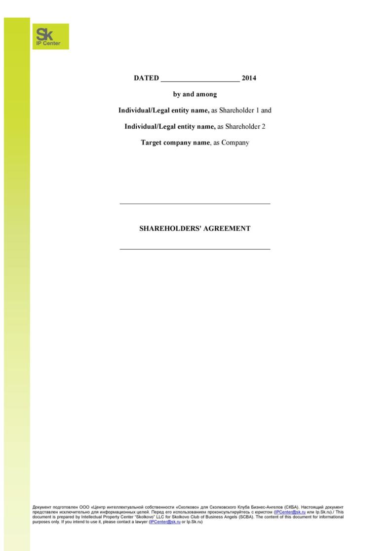 50 Best Shareholder Agreement Templates (& Samples) ᐅ TemplateLab