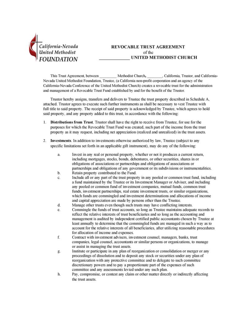 50 Professional Trust Agreement Templates [& Forms] ᐅ TemplateLab
