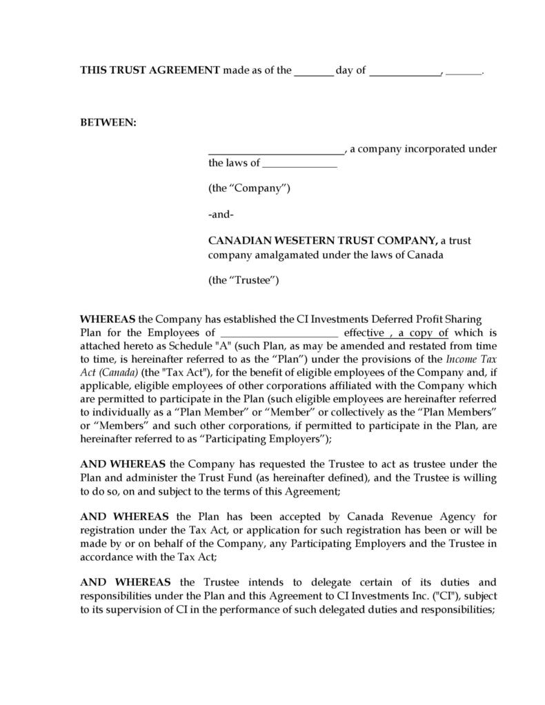 50 Professional Trust Agreement Templates [& Forms] ᐅ TemplateLab