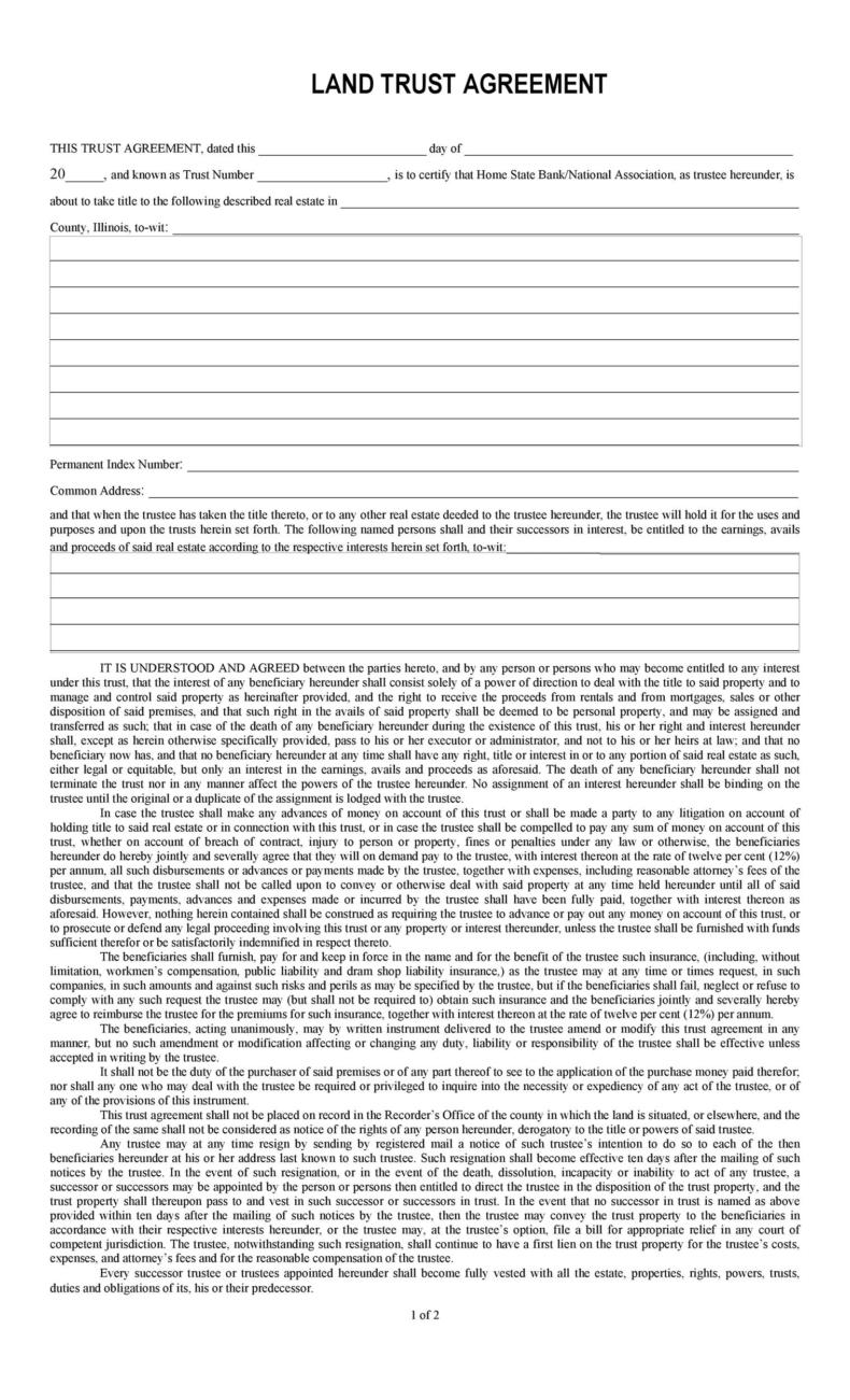 50 Professional Trust Agreement Templates [& Forms] ᐅ TemplateLab