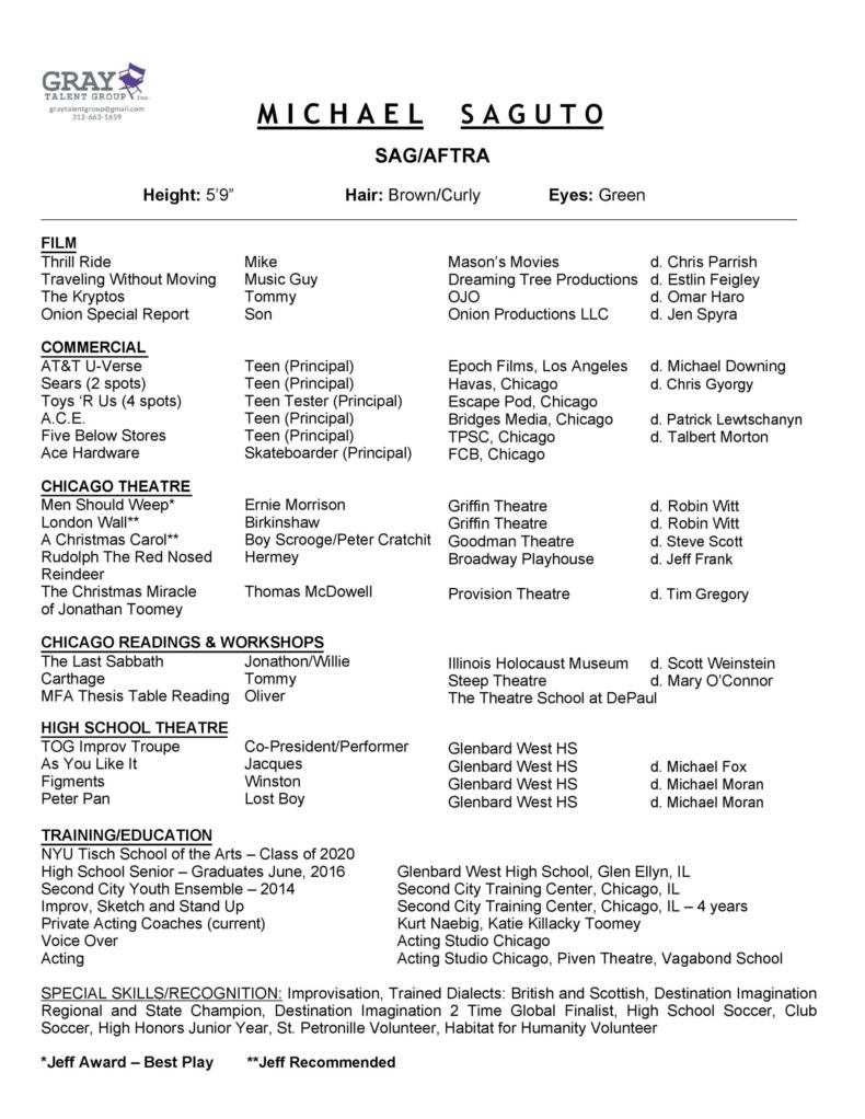 50 FREE Acting Resume Templates (Word & Google Docs) ᐅ TemplateLab