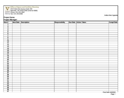 49 Great Action Item Templates (MS Word & Excel) ᐅ TemplateLab