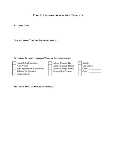 49 Great Action Item Templates (MS Word & Excel) ᐅ TemplateLab