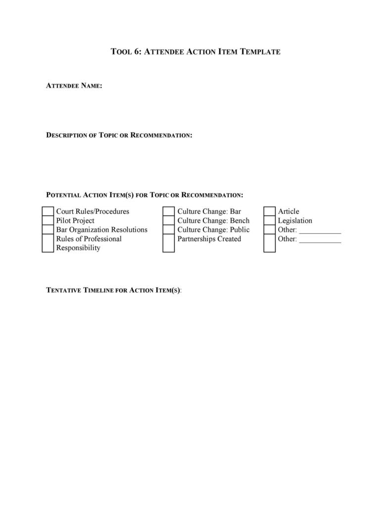 49 Great Action Item Templates (MS Word & Excel) ᐅ TemplateLab