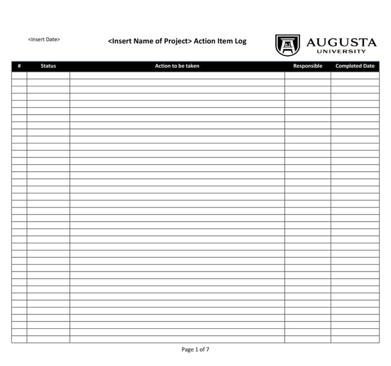 49 Great Action Item Templates (MS Word & Excel) ᐅ TemplateLab