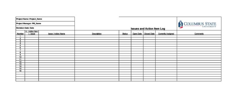 49 Great Action Item Templates (MS Word & Excel) ᐅ TemplateLab