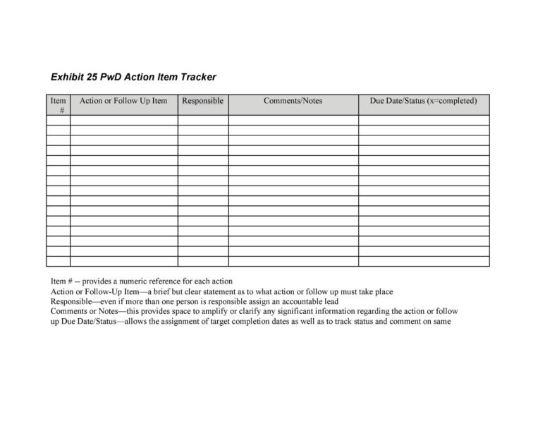 49 Great Action Item Templates (MS Word & Excel) ᐅ TemplateLab