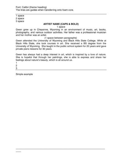 31 Best Artist Statement Examples & Templates ᐅ TemplateLab