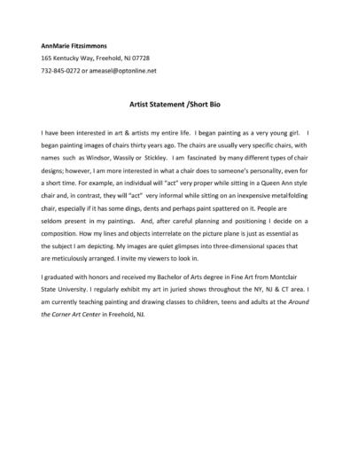 31 Best Artist Statement Examples & Templates ᐅ TemplateLab