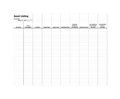 48 Useful Asset List Templates (Personal, Business etc.) ᐅ TemplateLab