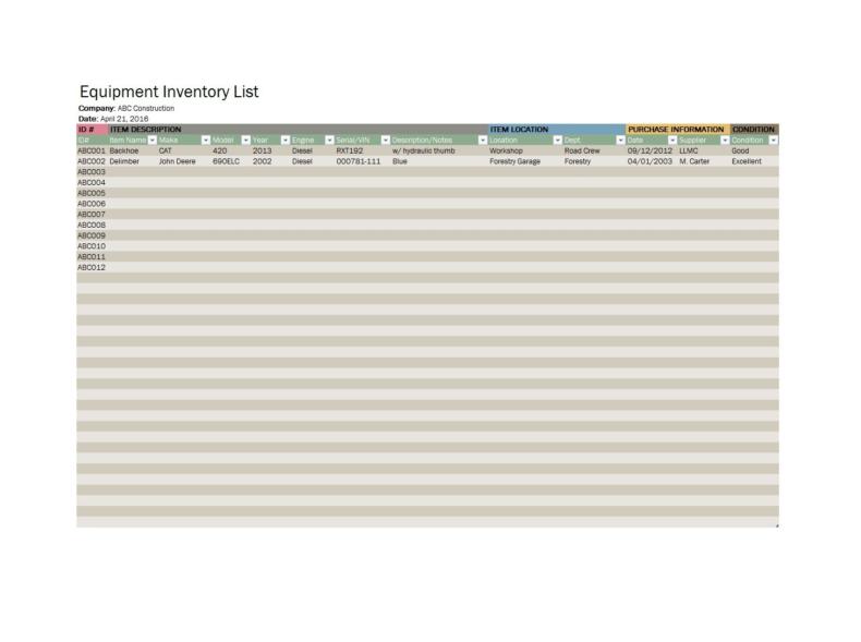 48 Useful Asset List Templates (Personal, Business etc.) ᐅ TemplateLab