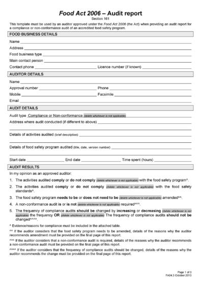 50 Free Audit Report Templates (Internal Audit Reports) ᐅ TemplateLab