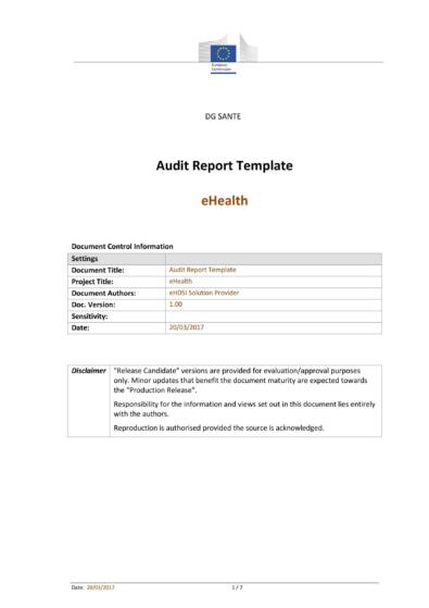 50 Free Audit Report Templates (Internal Audit Reports) ᐅ TemplateLab