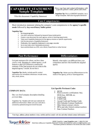 42 Effective Capability Statement Templates (+ Examples)